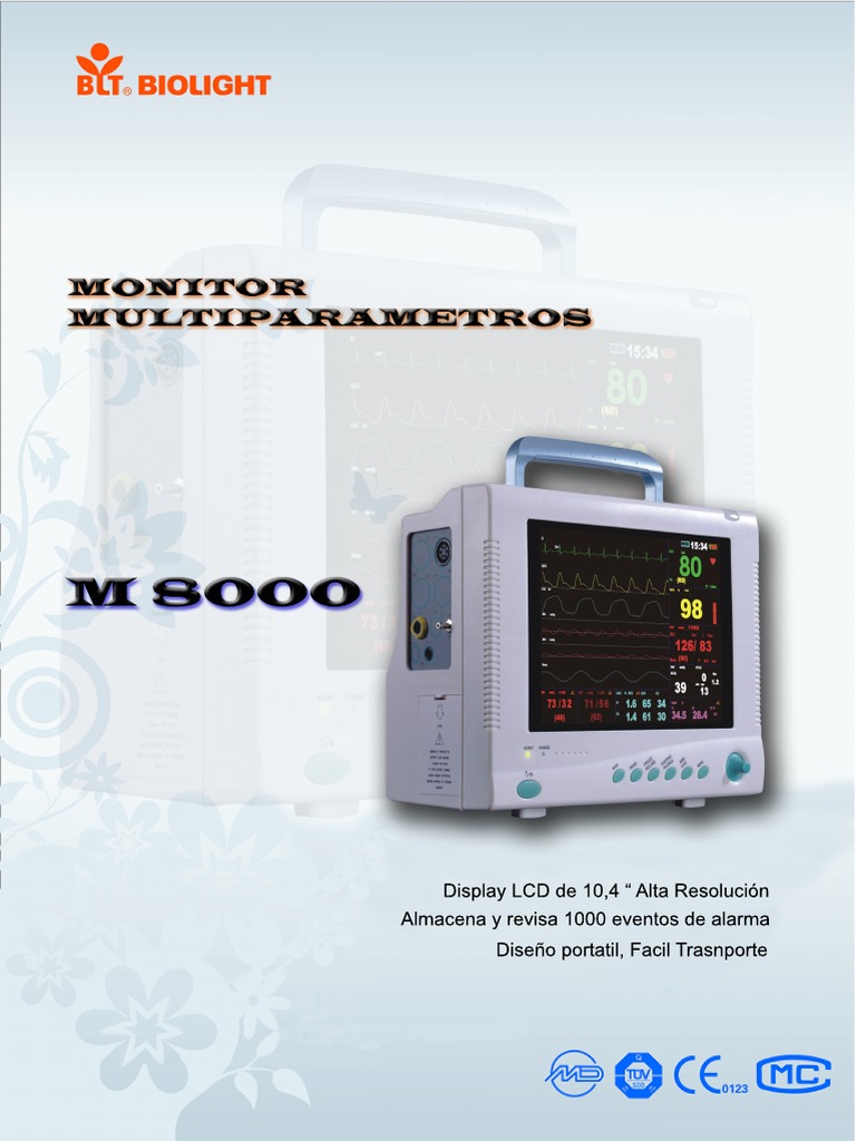 Monitor Biolight BLT M8000 PDF | PDF | Cantidades fisicas | Cantidad