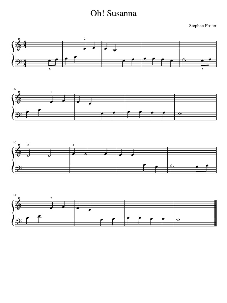 Oh! - Susanna - Piano Easy | PDF