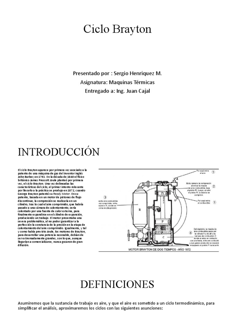 Ciclo Brayton: Fundamentos y Aplicaciones | PDF | Motor a reacción ...