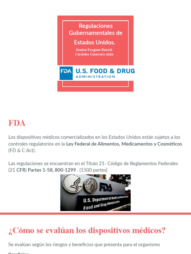 FDA Regulaciones US | PDF | Administración de Alimentos y Drogas | Medicina