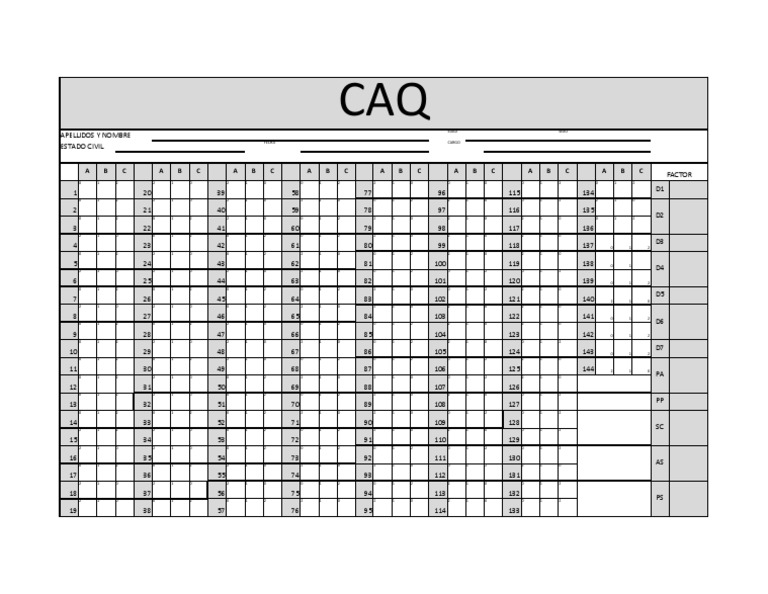 Hoja de Respuestas Caq Ultima Version | PDF | Chess Theory ...