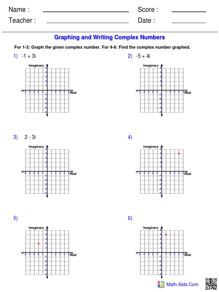 Algebra2 Complex Graphs | PDF | Complex Number | Lexicology