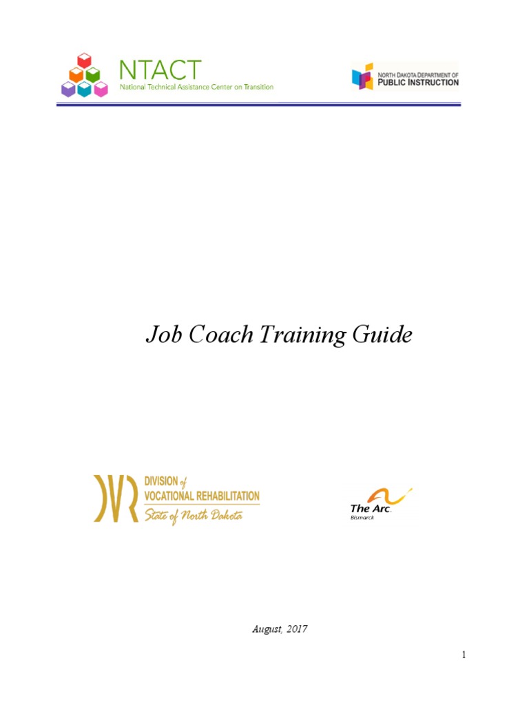 Job Coach Training Guide: August, 2017 | PDF | Question | Learning