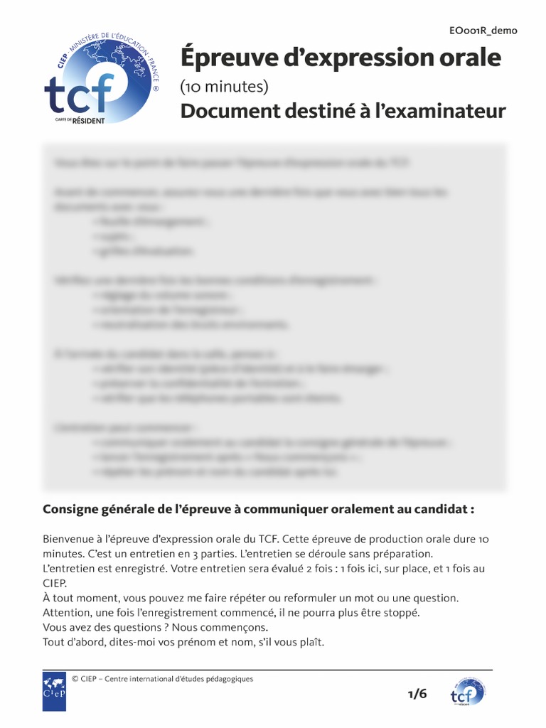 Tcf-Cr-Expression-Orale Demo | PDF