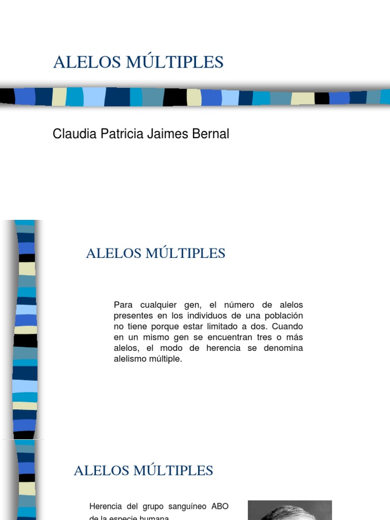Alelos Multiples | PDF | Tipo de sangre | Genética