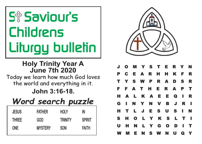 Holy Trinity Word Search Puzzle | PDF