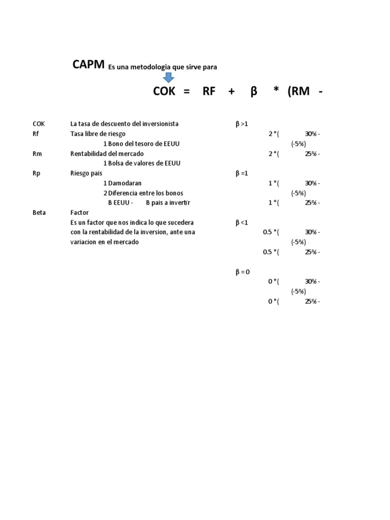 Costo de Capital Propio y Evaluacion Economica | PDF | Ciencias ...