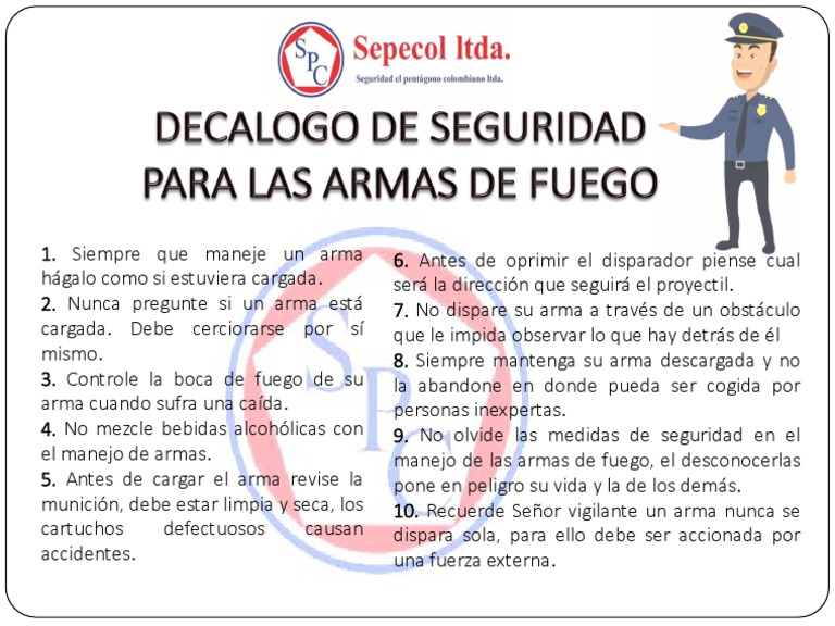 Decálogo de Seguridad Con Armas de Fuego | PDF Decálogo de Seguridad Con Armas de Fuego | PDF