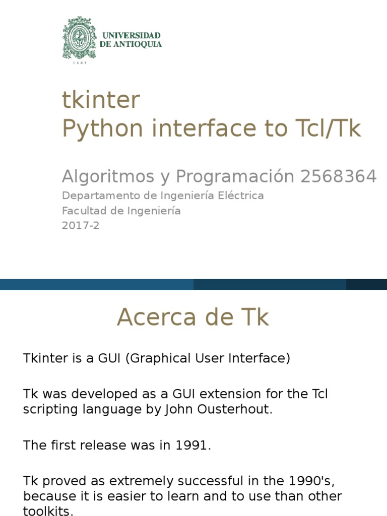 GUI Tkinter | PDF | Ciencias de la Computación | Software del sistema