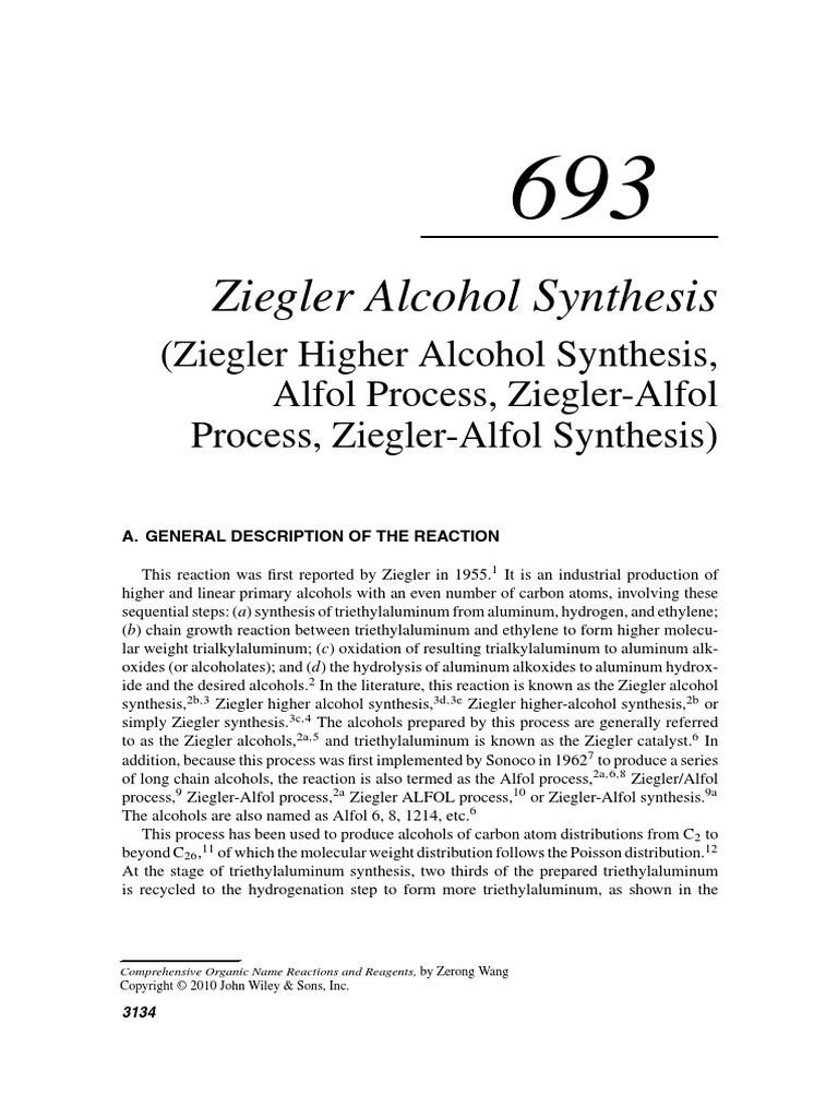 Sintesis Zyegler de Alcoholes | PDF | Alcohol | Industrial Processes