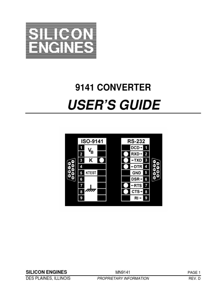 User'S Guide: 9141 Converter | PDF | Electrical Connector | Power Supply