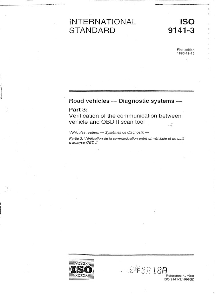 Iso 9141-3-1998 PDF | PDF