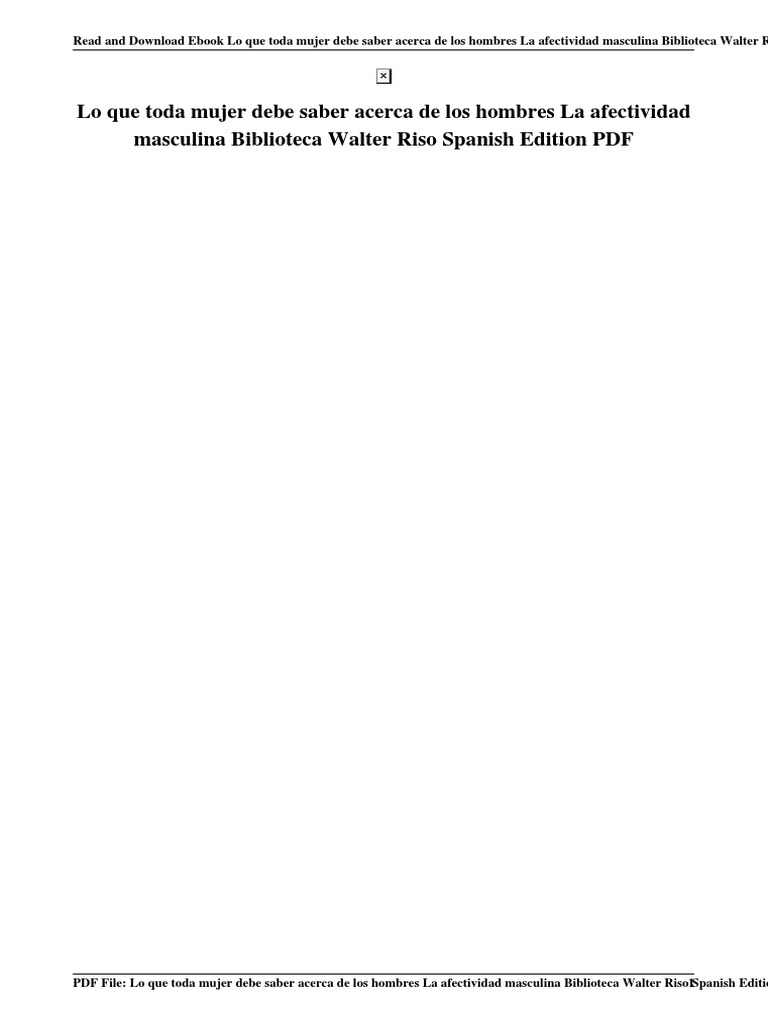 Lo Que Toda Mujer Debe Saber PDF | PDF