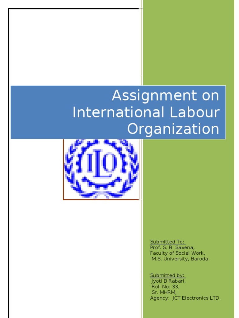 International Labour Organization | International Labour Organization ...