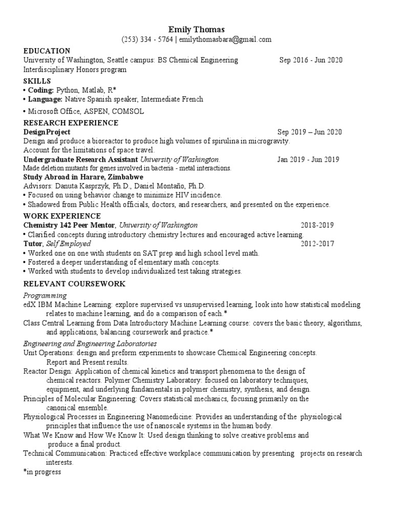 Emily Resume Actual | PDF | Machine Learning | Doctor Of Philosophy