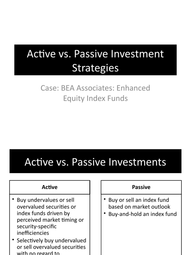 BEA Associates - Enhanced Equity Index Fund | PDF | Index Fund | Stock ...