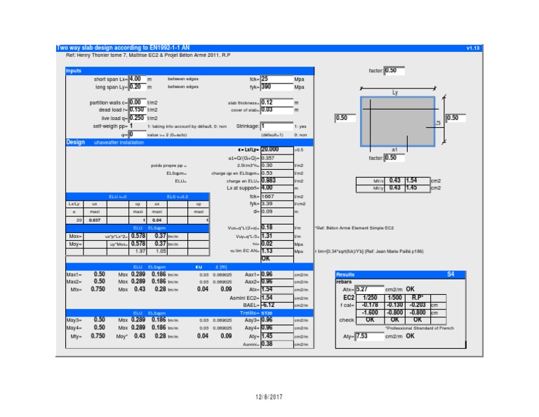 Two Way Slab Design According To EN1992-1-1 AN: Uhaveafter Installation ...