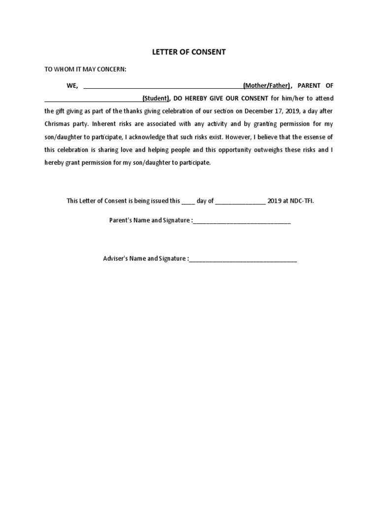 LETTER OF CONSE-WPS Office | PDF