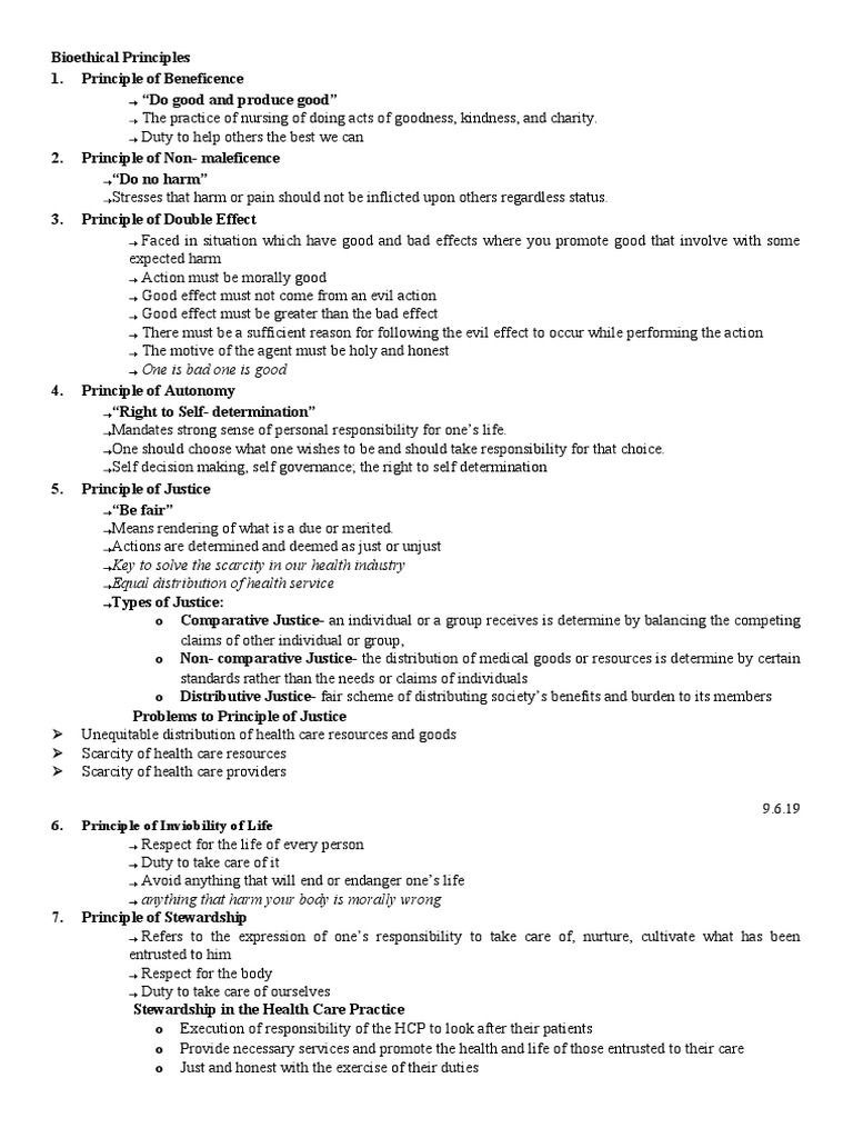 One Is Bad One Is Good: 6. Principle of Inviobility of Life | PDF ...