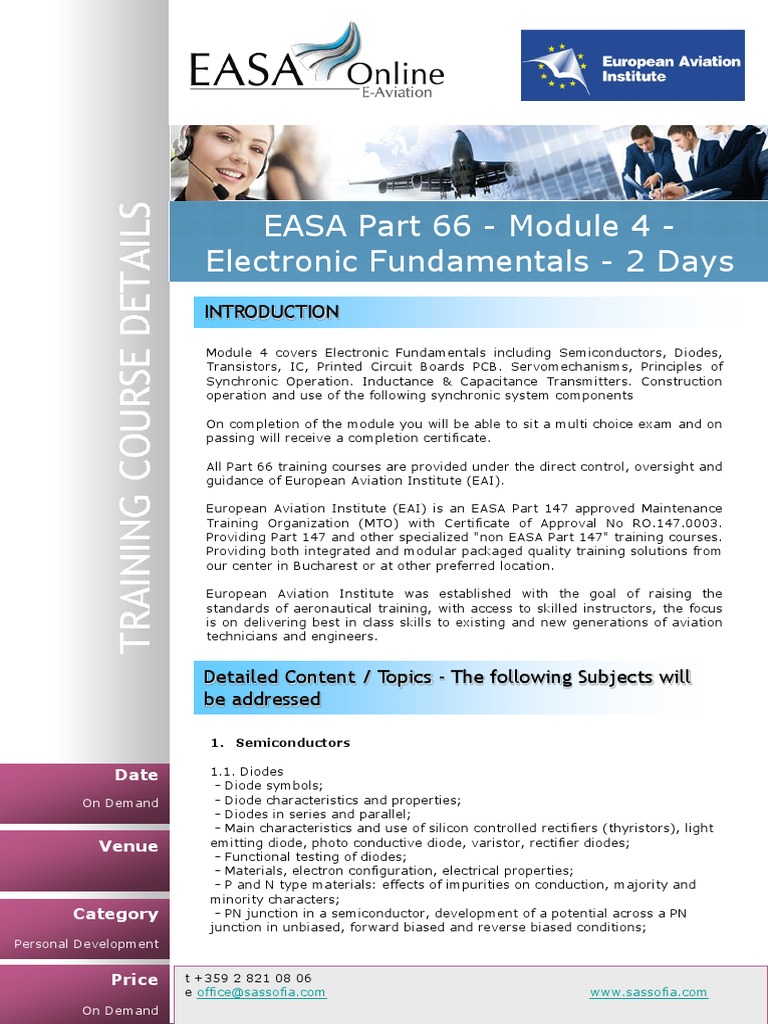 EASA Part 66 Module 4: Electronic Fundamentals | PDF | Diode ...