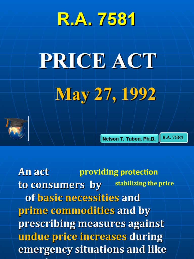 The Price Act of 1992: A Framework for Stabilizing Prices of Basic ...