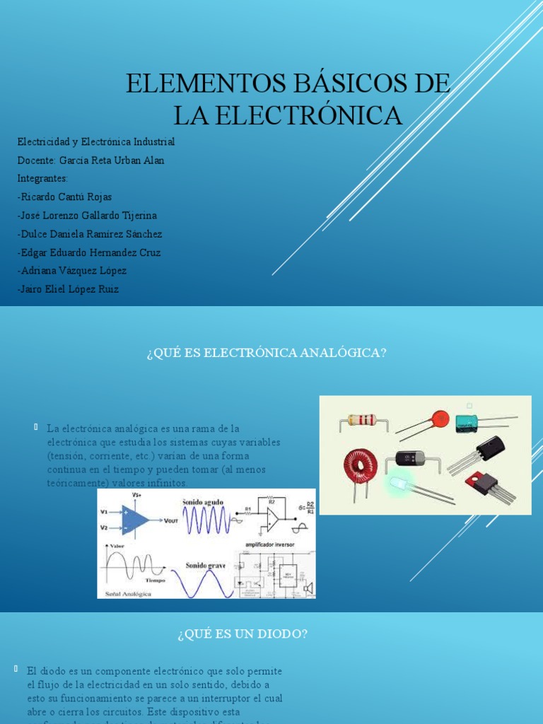 Elementos Básicos de La Electrónica | PDF | Diodo | Transistor