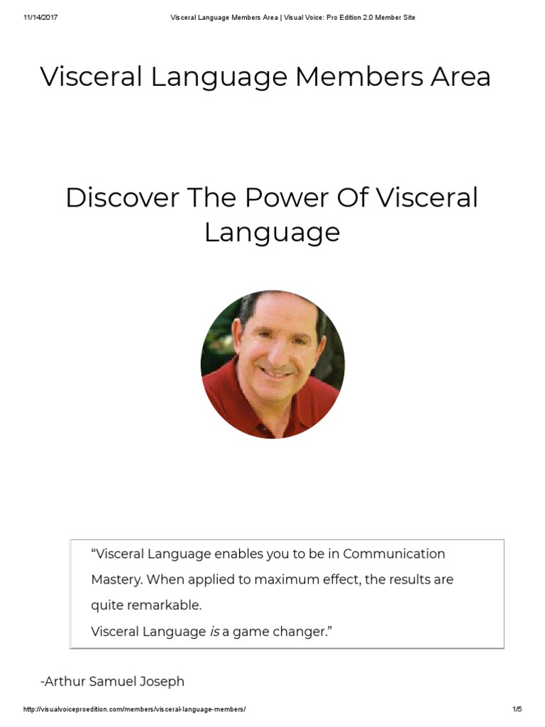 Visceral Language Members Area - Visual Voice - Pro Edition 2 | PDF