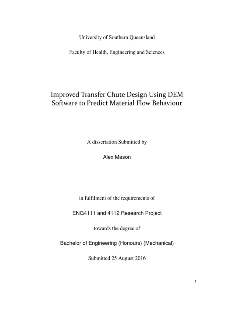 Improved Transfer Chute Design Using DEM Software To Predict Material ...