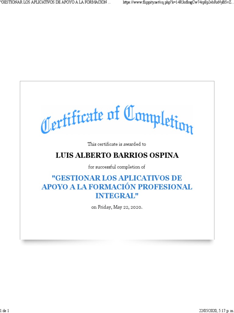 Diploma de Capacitación en Aplicativos | PDF