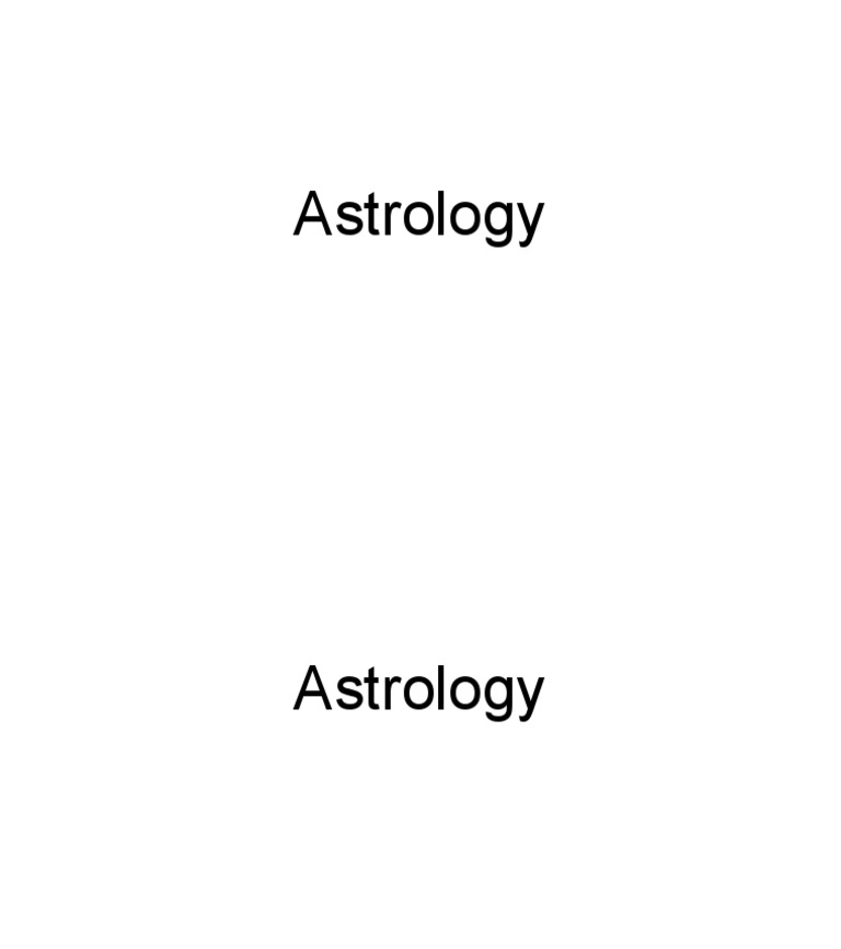 Astrology Notes PDF | PDF