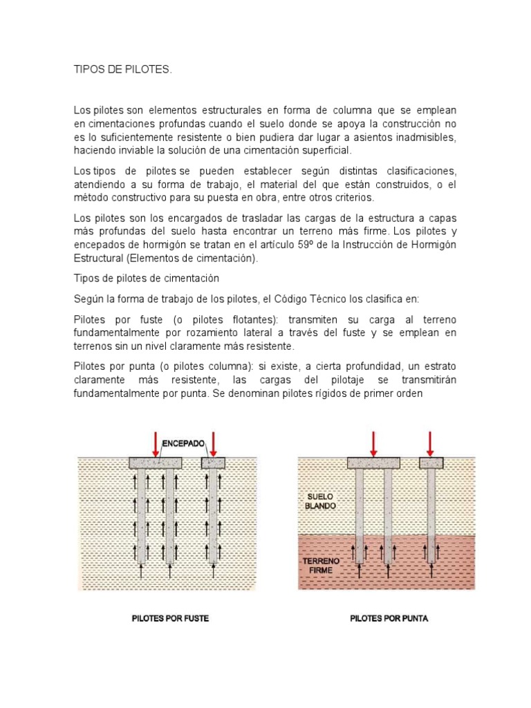Tipos De Pilotes En La Construcción Así Se Construyen Los Pilotes