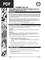 Shell Turbo Oil T 46 Technical Data Sheet | PDF | Motor Oil | Turbocharger