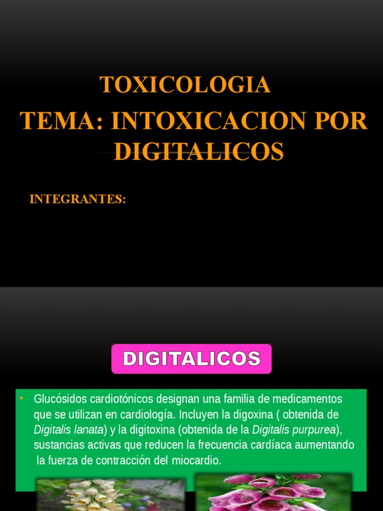 Intoxicacion Por Digitalicos | PDF