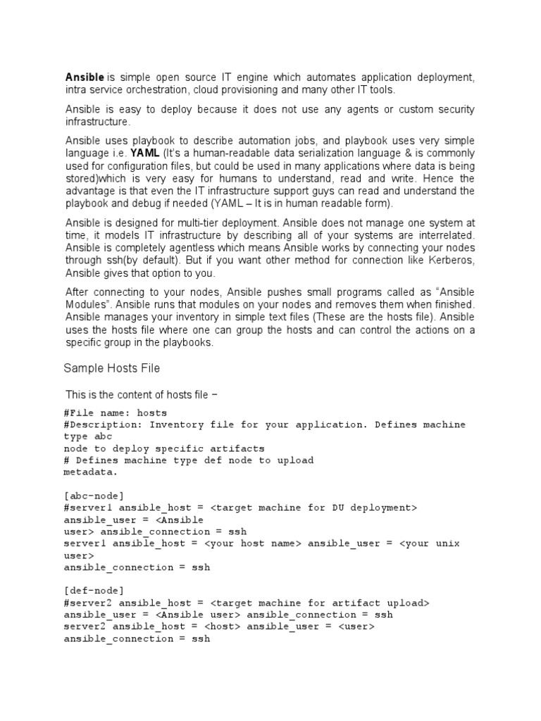Ansible Is Simple Open Source It Engine Which Automates Application