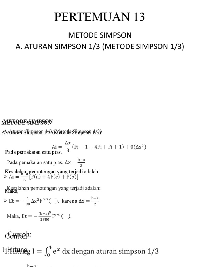 Metode Simpson | PDF