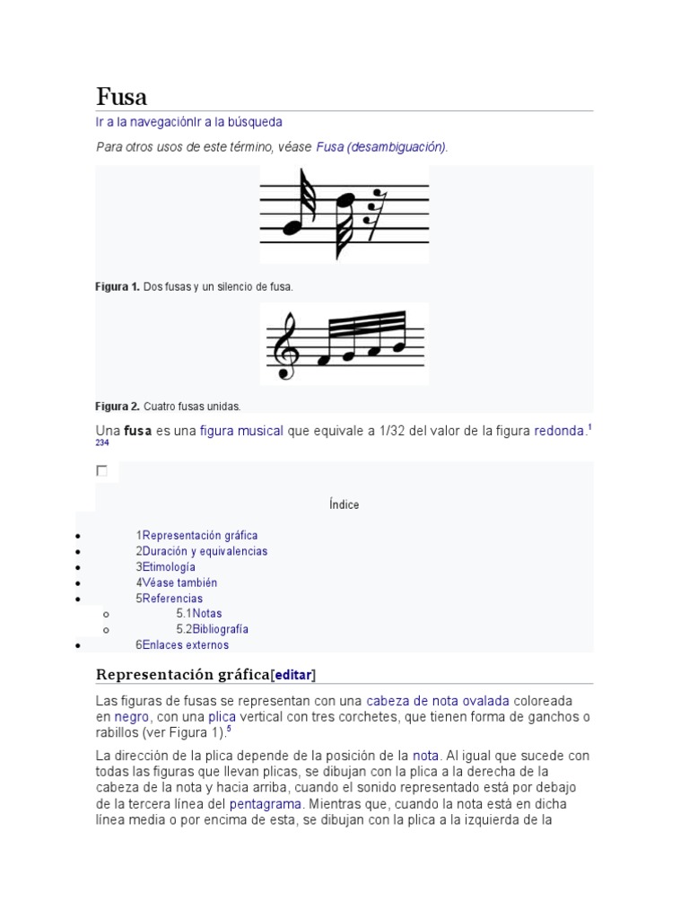 Fusa | PDF | Notación musical | Ritmo y medidor