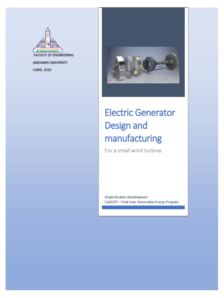 Electric Generator Design Report | PDF | Electricity | Physics