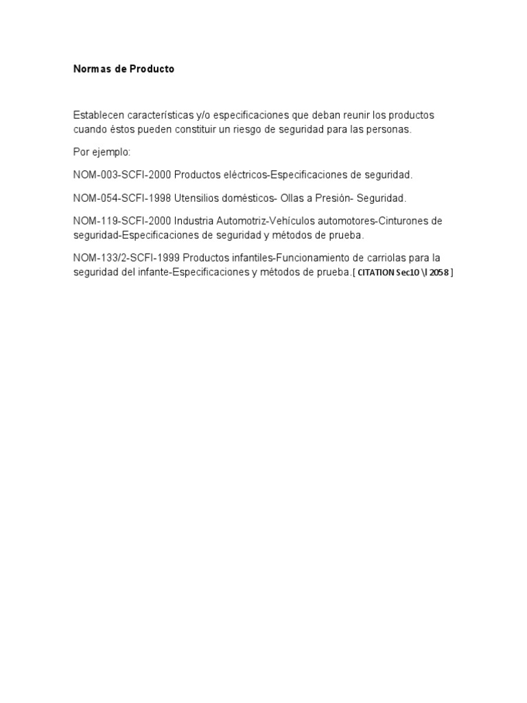 Normas de Seguridad para Productos | PDF