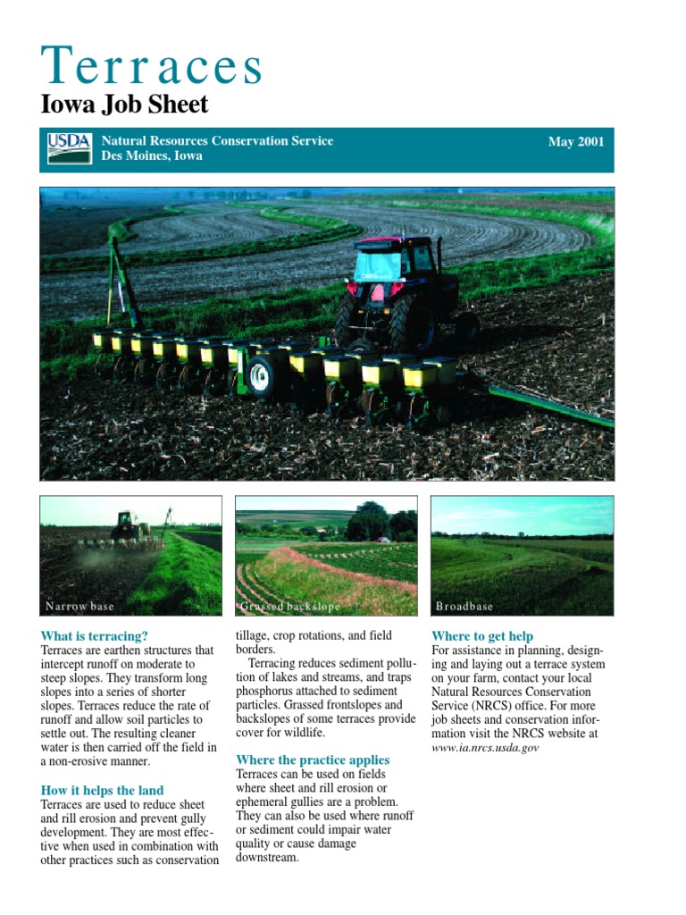 Terraces: Iowa Job Sheet | PDF | Surface Runoff | Erosion