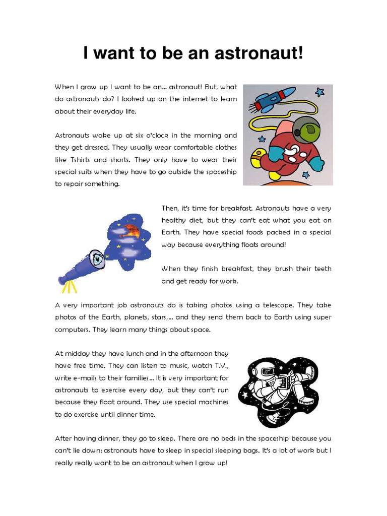 Astronaut Reading Comprehension Worksheets