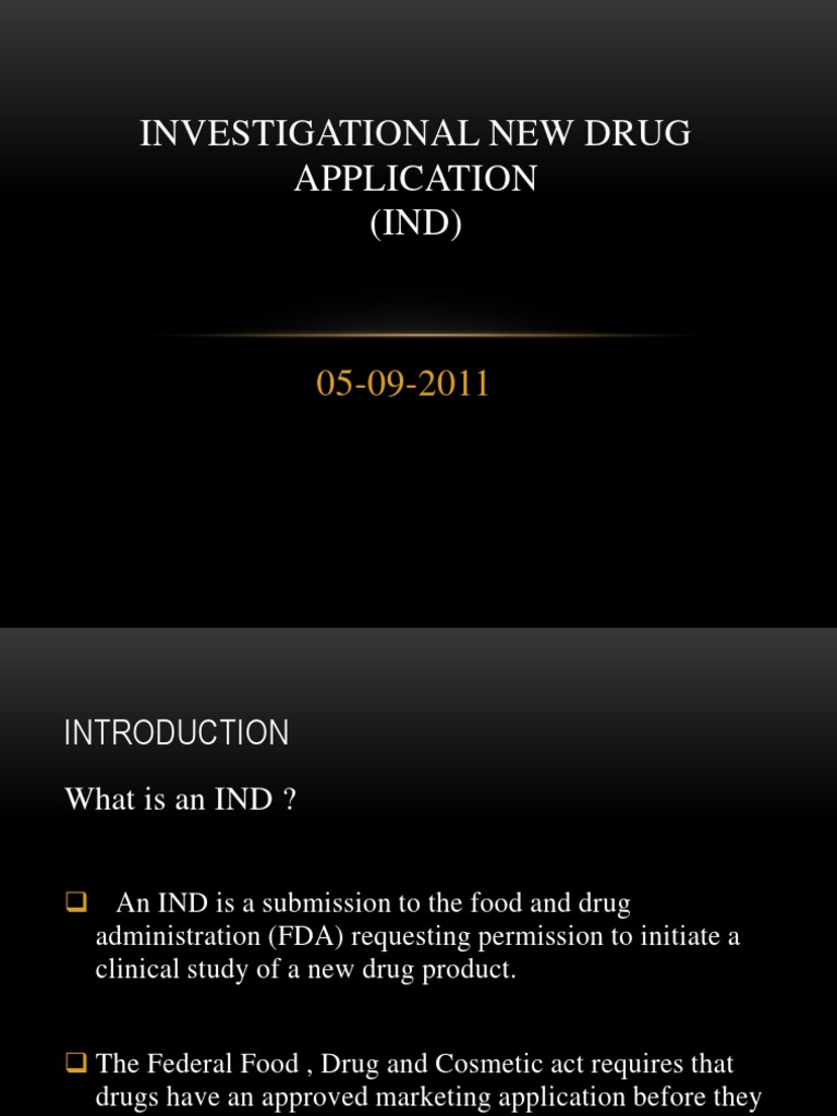 IND Application Overview and Essentials | PDF | Clinical Trial | Food ...