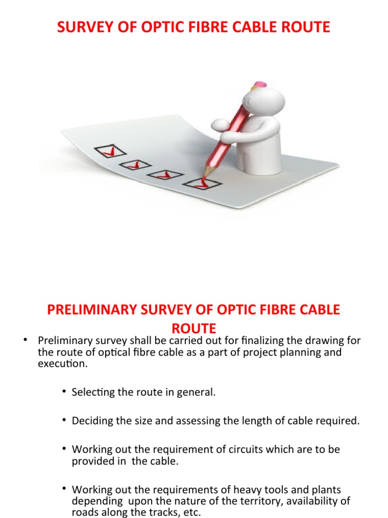 Survey of Optic Fibre Cable Route | PDF