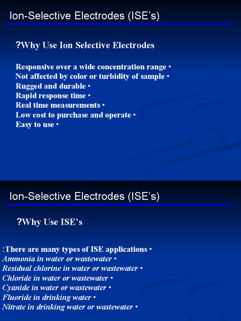 Overview of Ion-Selective Electrodes | PDF | Ph | Chemistry