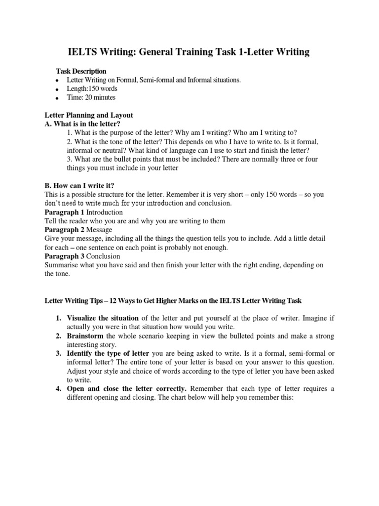 GT Writing Task 1 Letter Writing With Specimen Letters Asad Yaqub | PDF ...