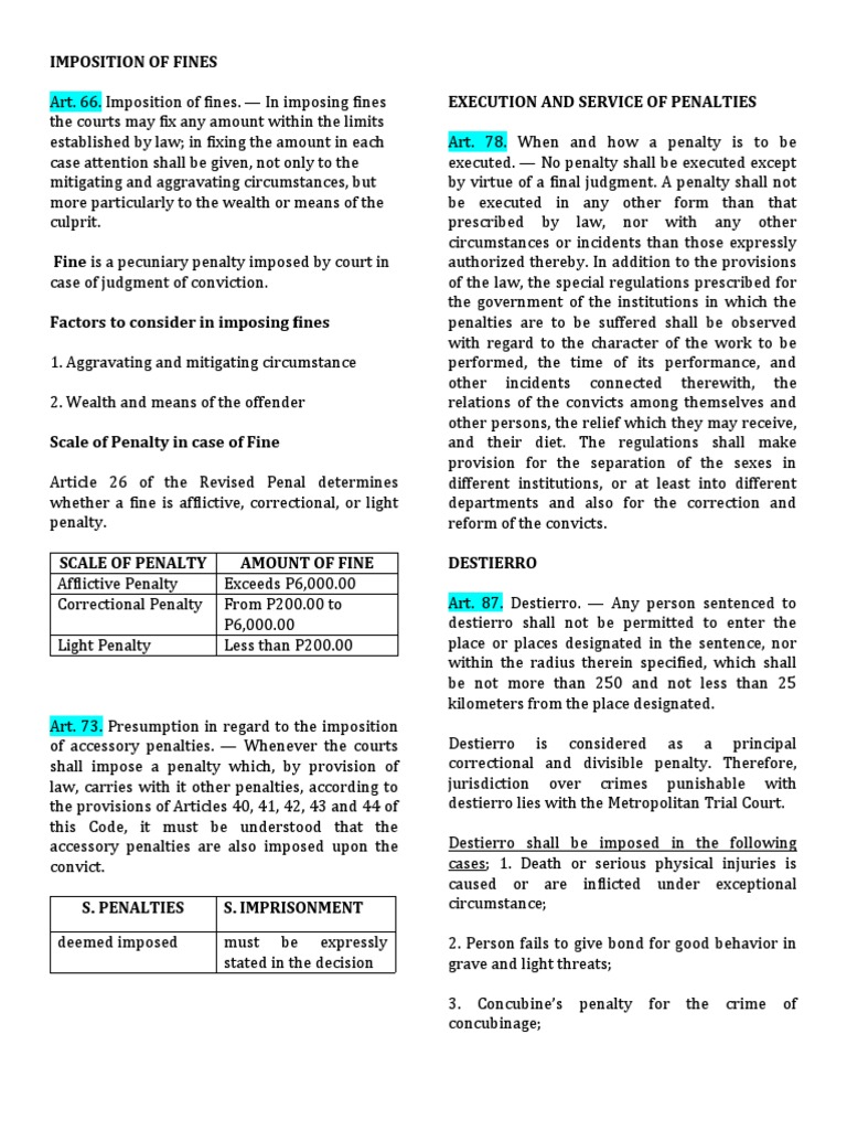 Imposition of Fines | PDF | Sentence (Law) | Probation