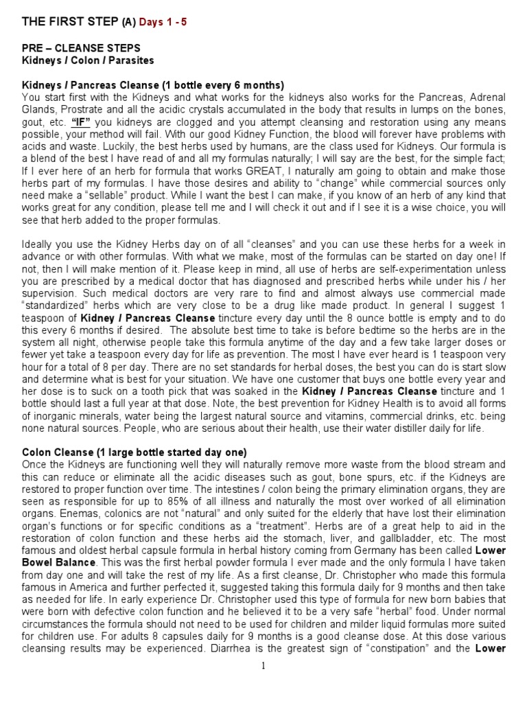 THE FIRST STEPs | PDF | Physician | Fasting