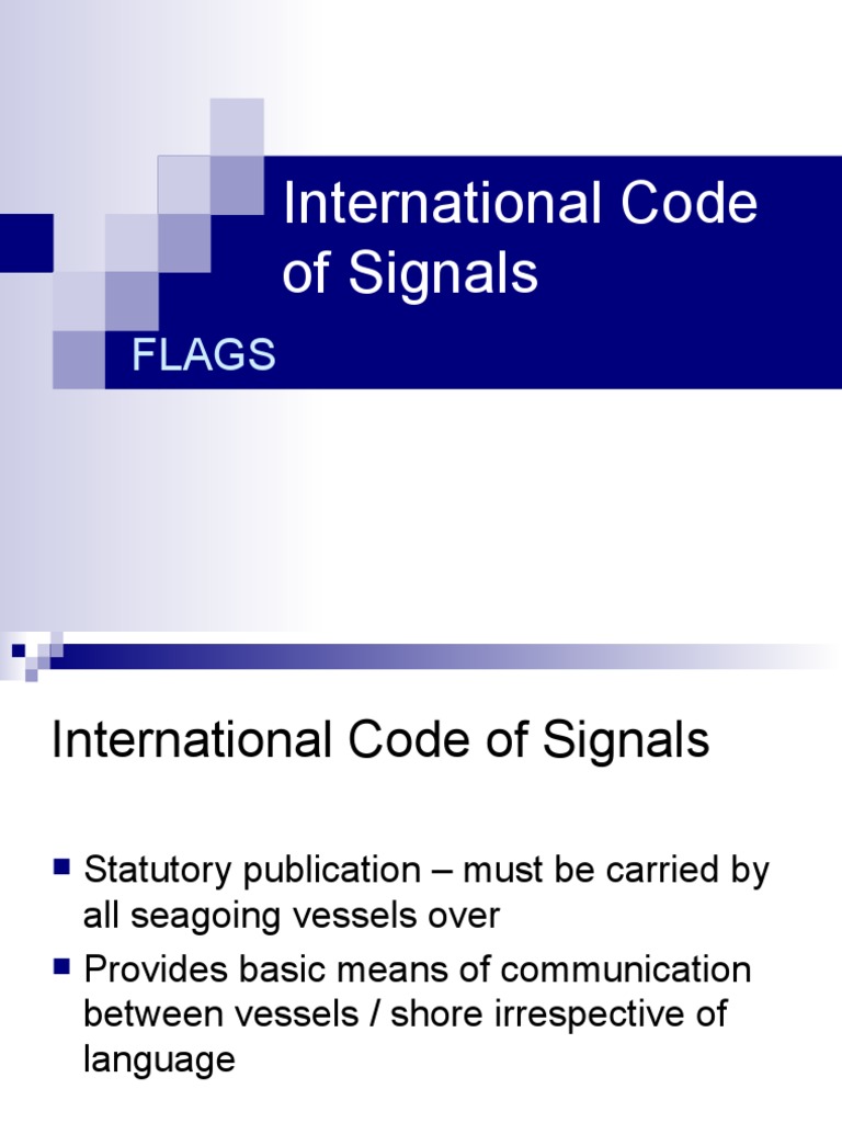 International Code of Signals: Flags | PDF