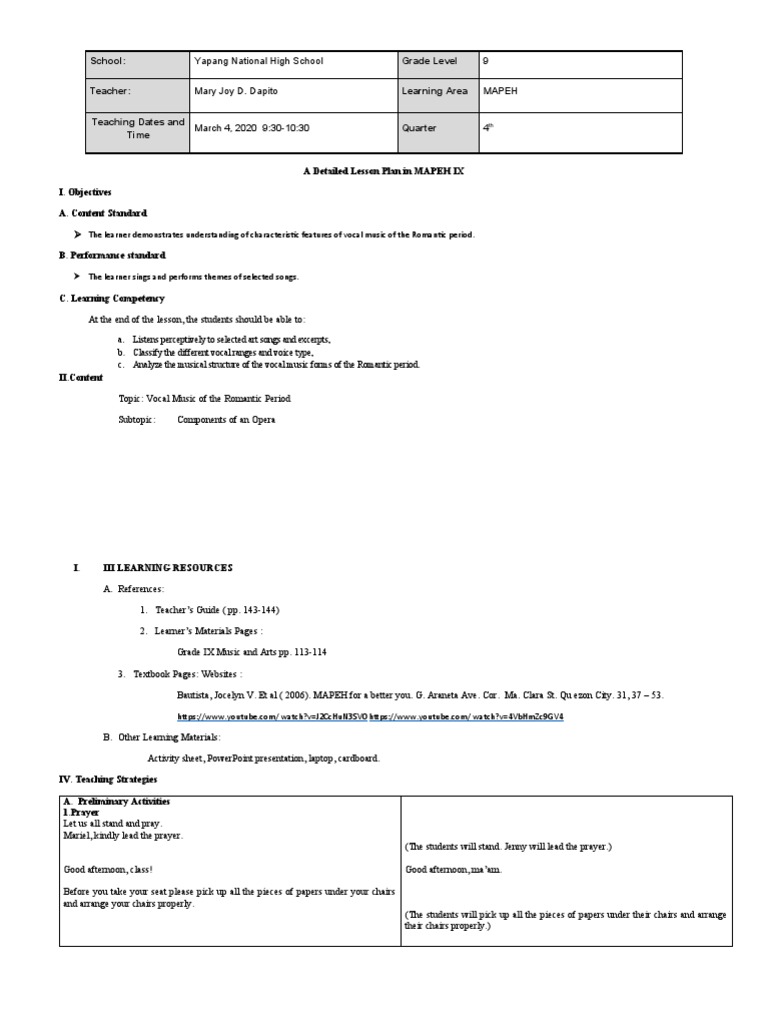 Components of An Opera | PDF | Human Voice | Singing