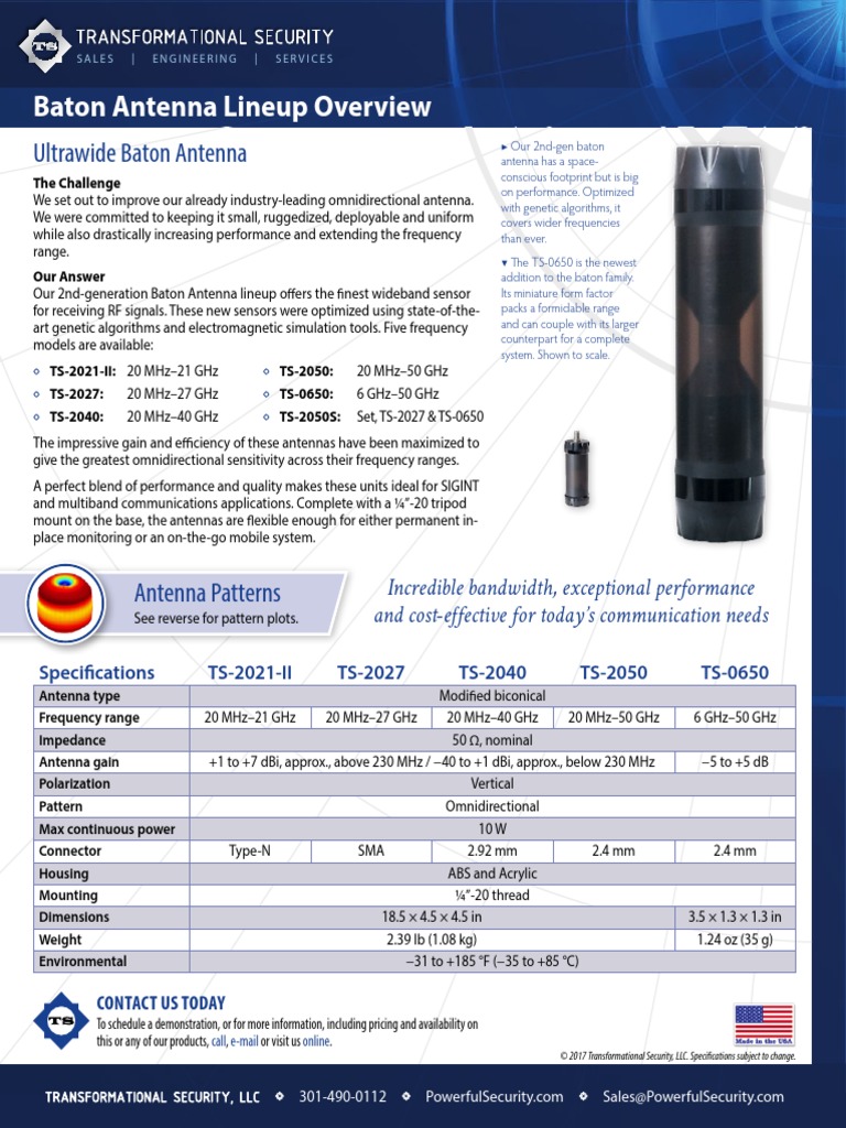 Baton Antennas | PDF | Antenna (Radio) | Hertz