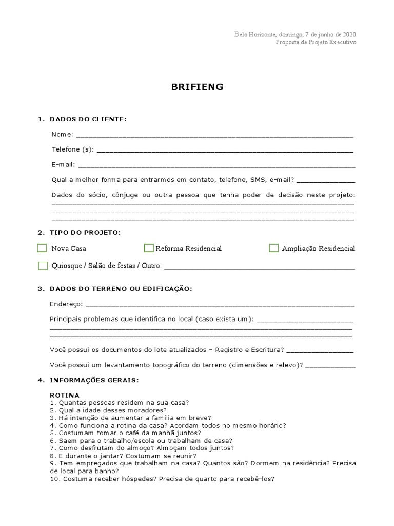 Modelo Briefing | PDF